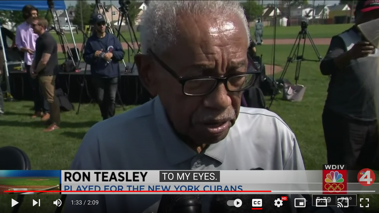 Ron Teasley Negro League Baseball Memorabilia